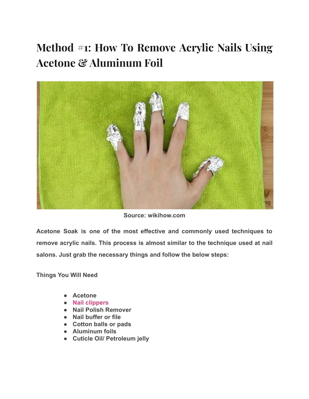 PPT - 3 Easy & Quick Ways to Take Off Acrylic Nails at Home PowerPoint ...