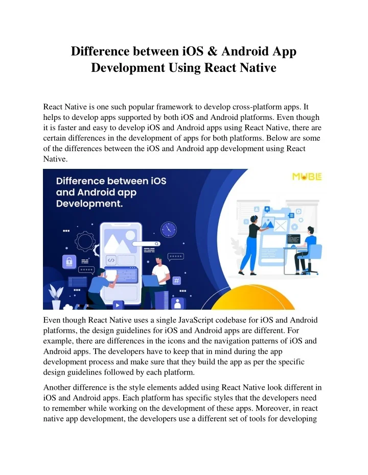 PPT - Difference between iOS and Android App Development Using React Native PowerPoint ...