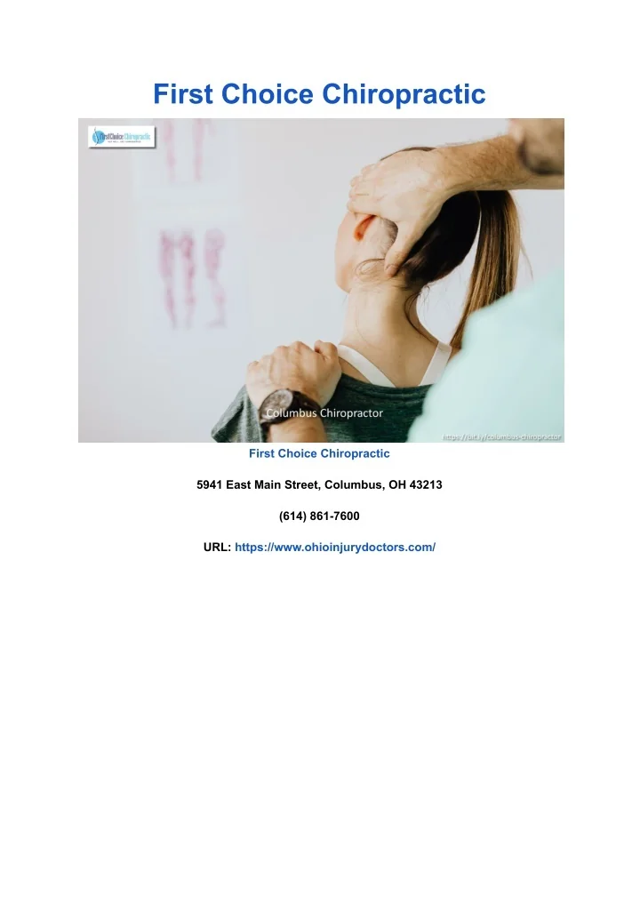 PPT - First Choice Chiropractic PowerPoint Presentation, free download ...