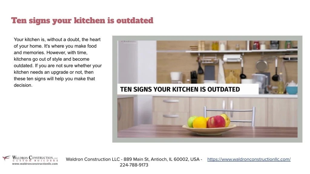 PPT - Ten signs your kitchen is outdated PowerPoint Presentation, free ...