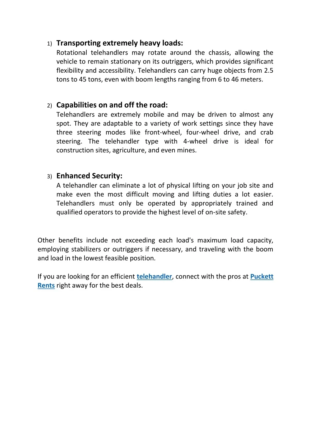 PPT - 3 Main Types of Telehandlers and their Benefits PowerPoint ...