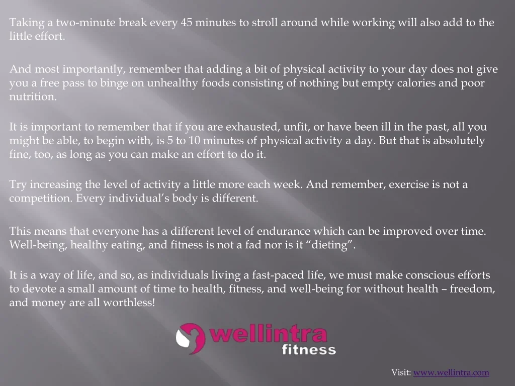 PPT - Fitness Tips for Corporate Professionals PowerPoint Presentation ...