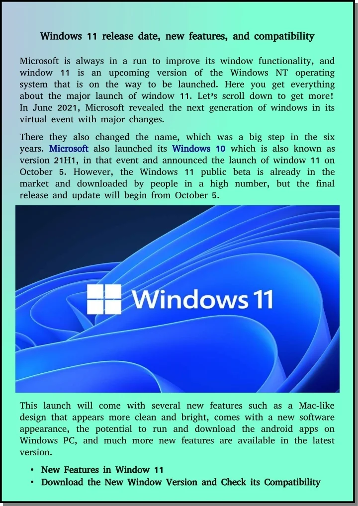 PPT - Windows 11 release date new features PowerPoint Presentation ...