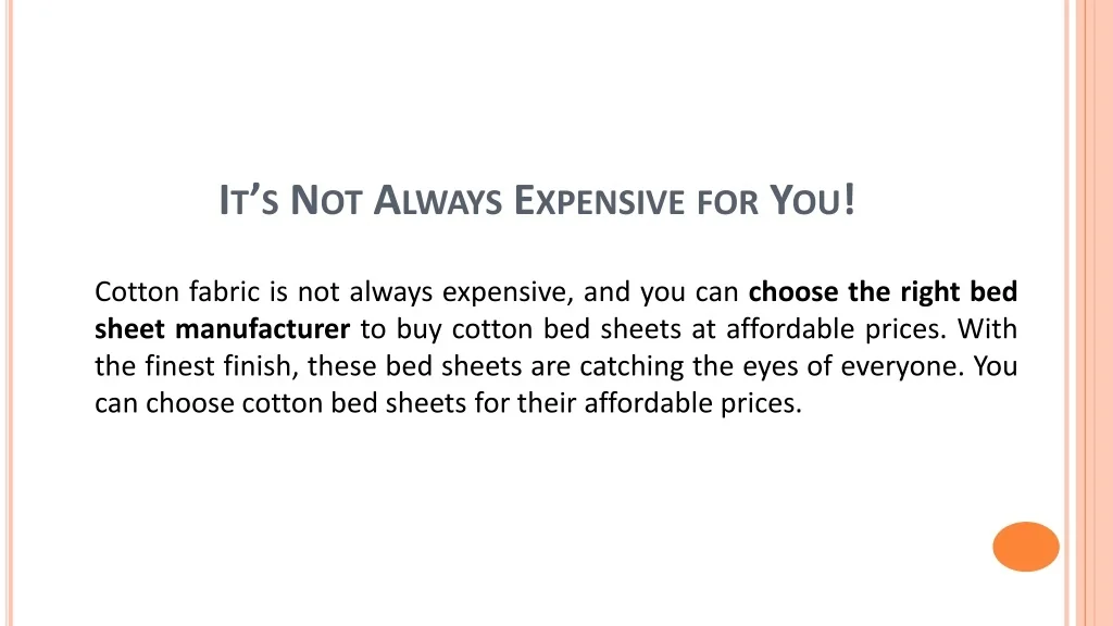 PPT - Why Are Cotton Bedsheets Better Than Other Bedsheets PowerPoint ...