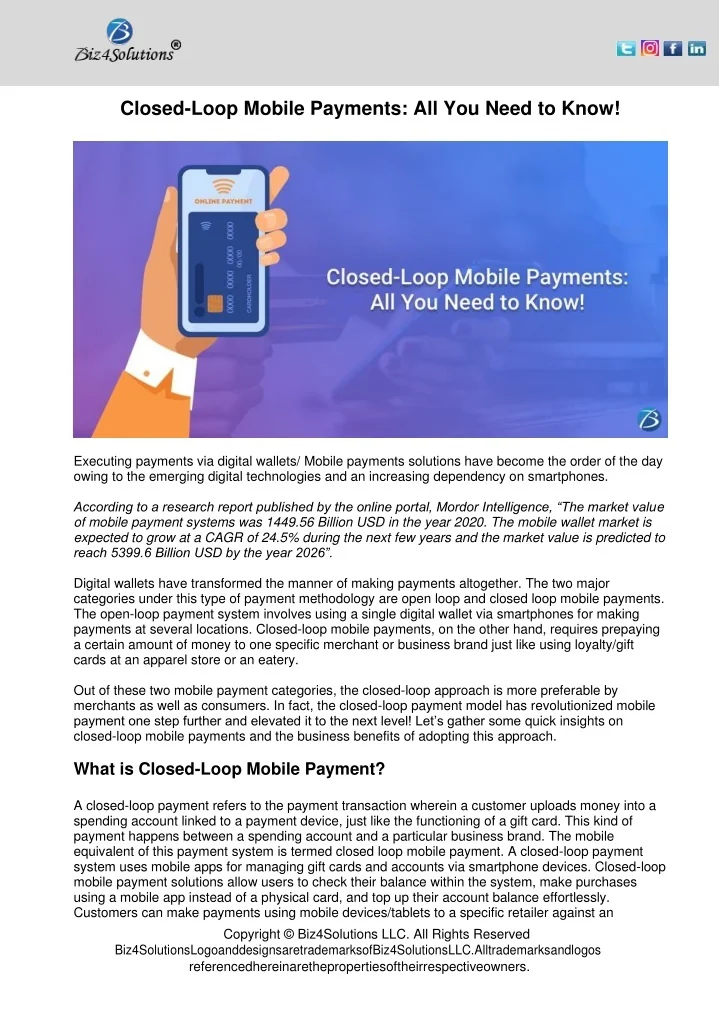 PPT - Closed-Loop Mobile Payments All You Need to Know! PowerPoint ...