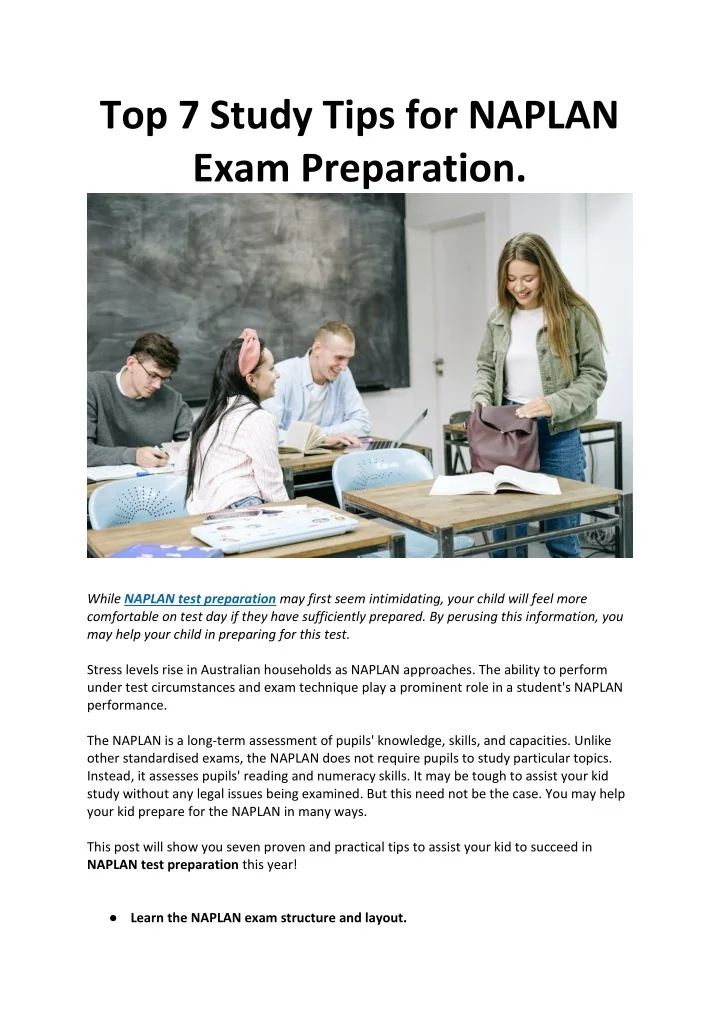 PPT - Top 7 Study Tips for NAPLAN Exam Preparation PowerPoint ...