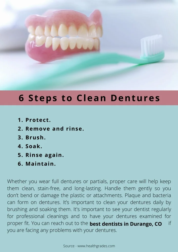 PPT - 6 Steps to Clean Dentures PowerPoint Presentation, free download ...