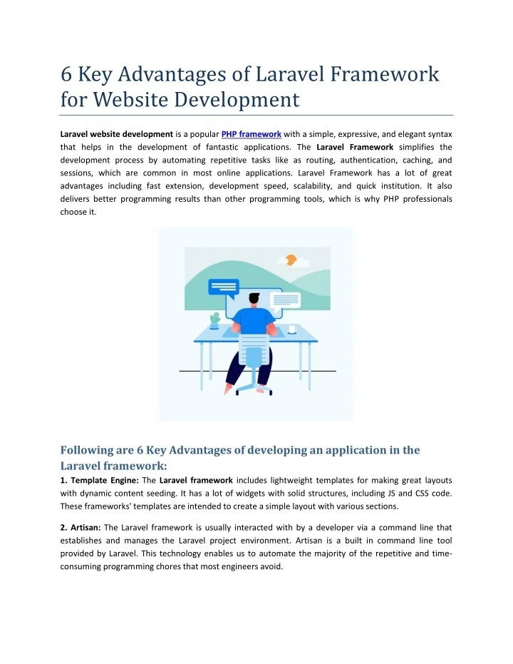 Ppt 6 Key Advantages Of Laravel Framework For Website Development