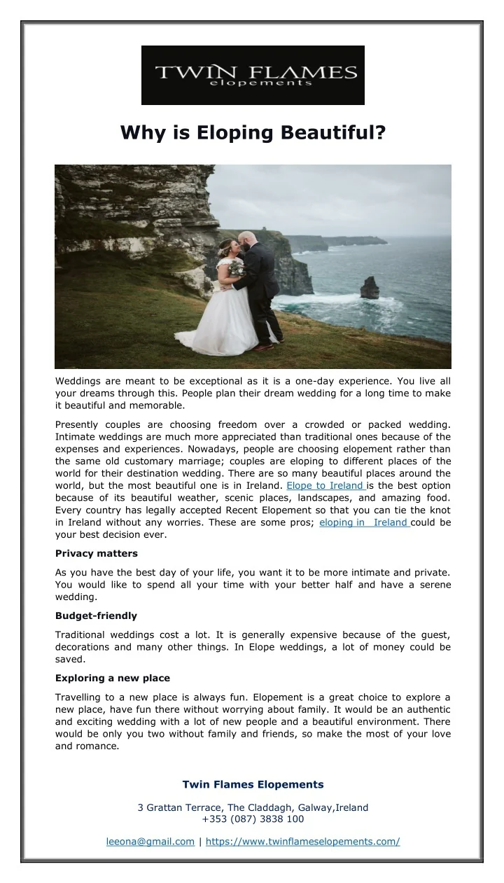 PPT - Why is Eloping Beautiful PowerPoint Presentation, free download ...