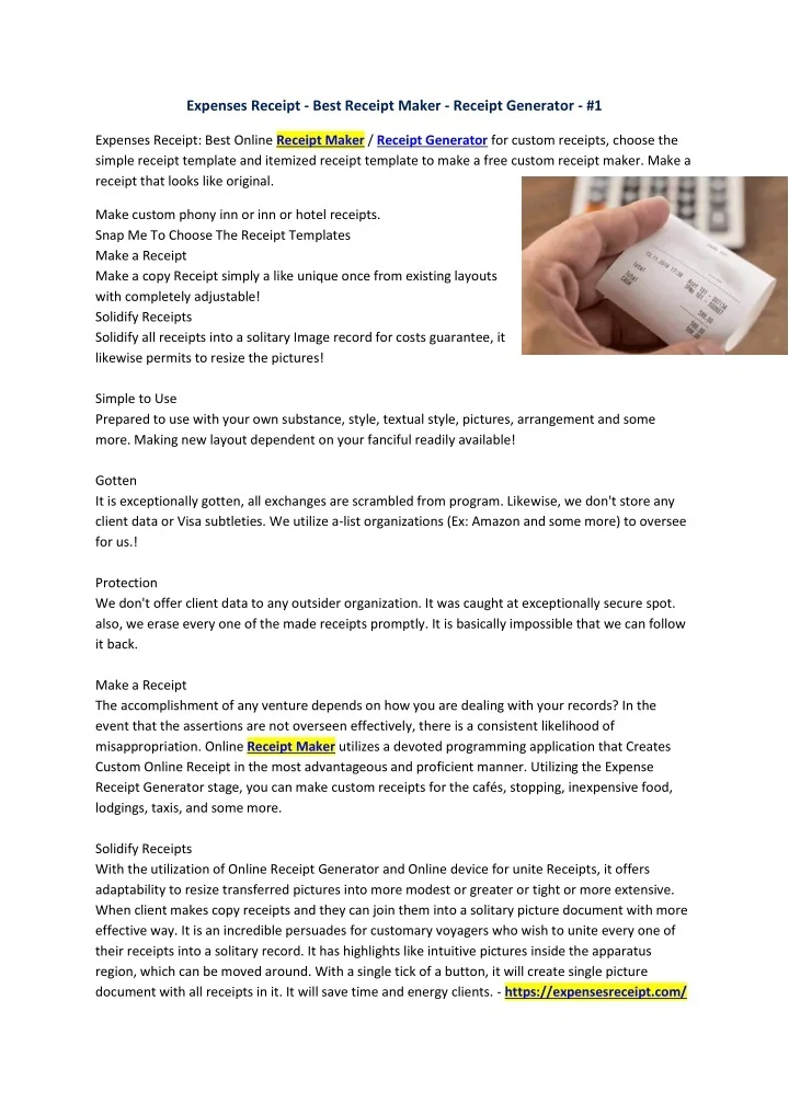 PPT - Expenses Receipt - Best Receipt Maker - Receipt Generator - #1 ...