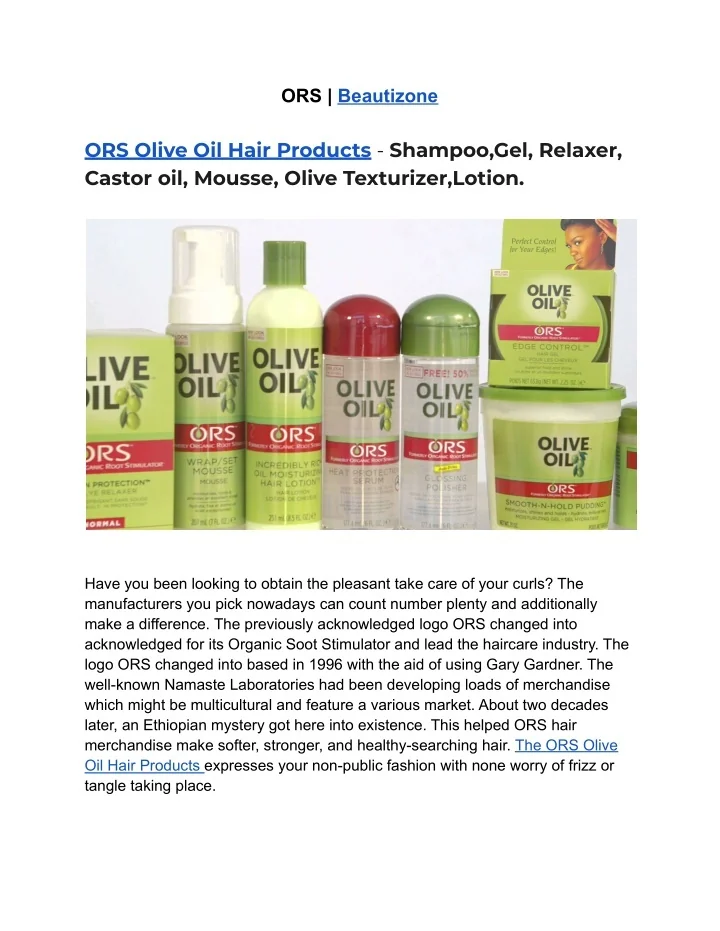 PPT - ors olive haircare products PowerPoint Presentation, free ...