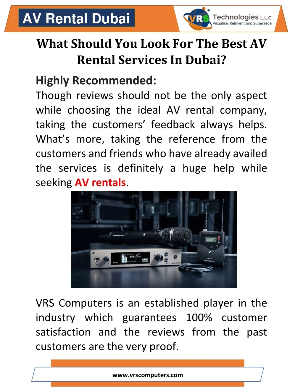 PPT - What Should You Look For The Best AV Rental Services In Dubai ...