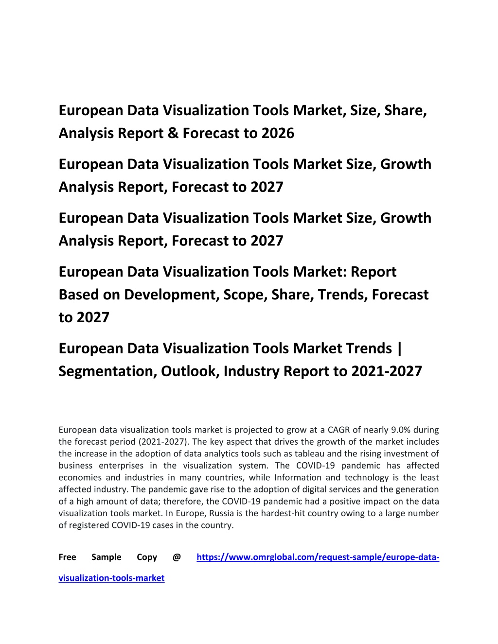 PPT - European Data Visualization Tools Market, Size, Share, Analysis ... PPT - European Data Visualization Tools Market, Size, Share, Analysis ...