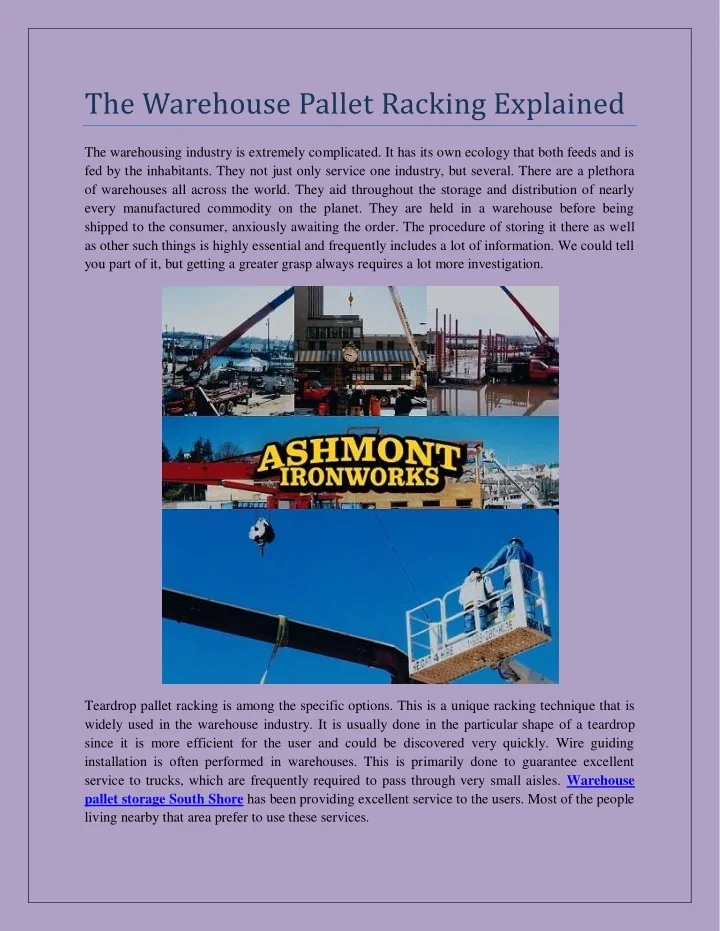 PPT - The Warehouse Pallet Racking Explained PowerPoint Presentation ...