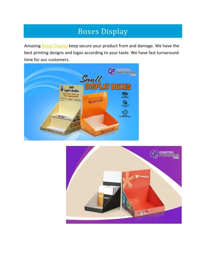 PPT - Boxes Display PowerPoint Presentation, free download - ID:10871143