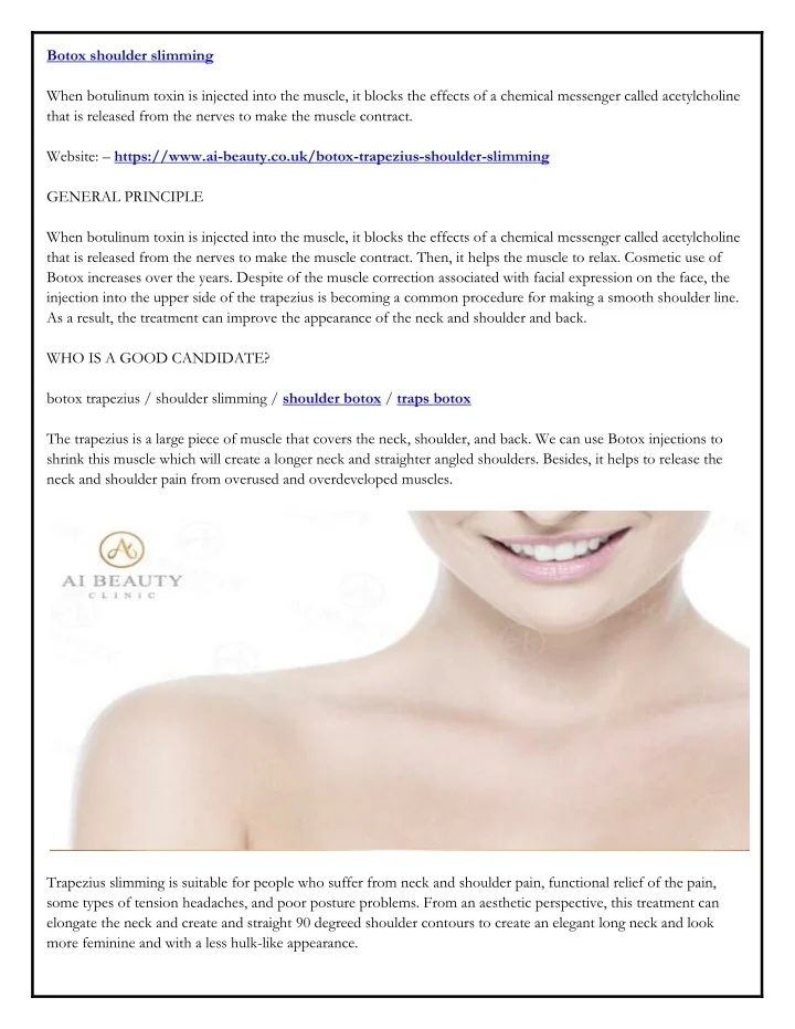 PPT - Botox shoulder slimming PowerPoint Presentation, free download ...