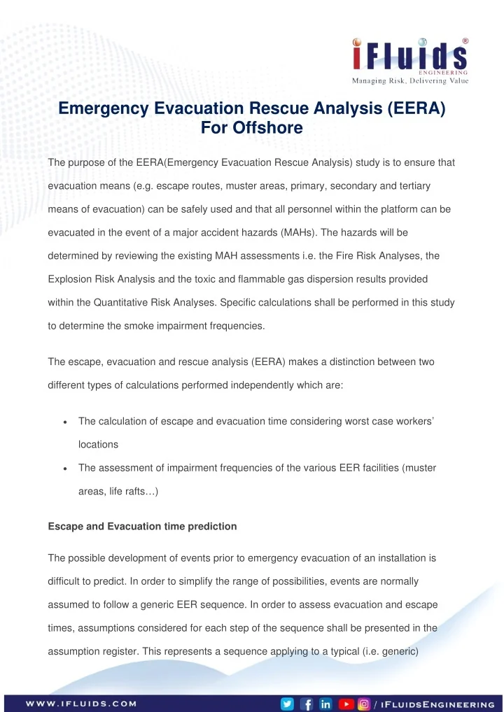PPT - Emergency Evacuation Rescue Analysis (EERA) For Offshore PowerPoint Presentation - ID:10878816