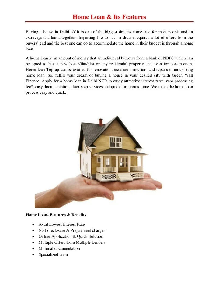 PPT - Home Loan & Its Features PowerPoint Presentation, free download ...