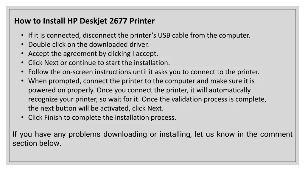 PPT - Download HP Deskjet 2677 Driver PowerPoint Presentation, free ...