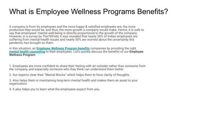 PPT - What is Employee Wellness Programs Benefits_ PowerPoint ...