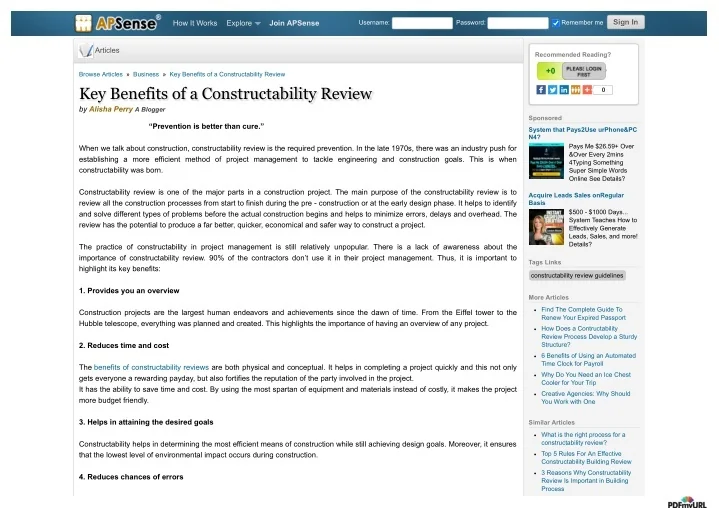 PPT - Key Benefits of a Constructability Review PowerPoint Presentation - ID:10881933