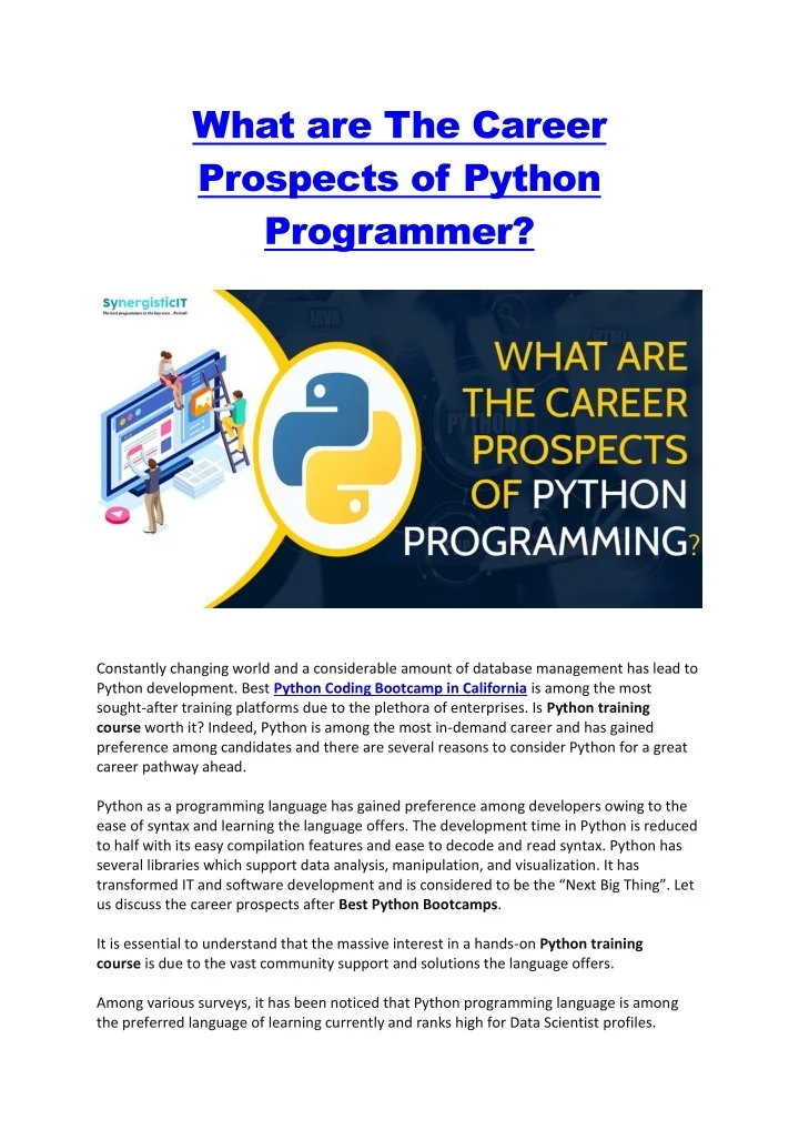 PPT - Career Prospects of Python Programmer PowerPoint Presentation ...