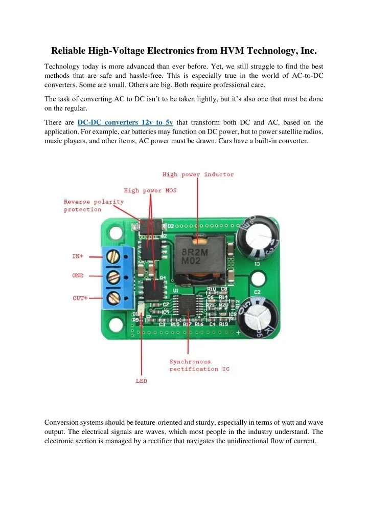 PPT - Reliable High-Voltage Electronics from HVM Technology, Inc ...