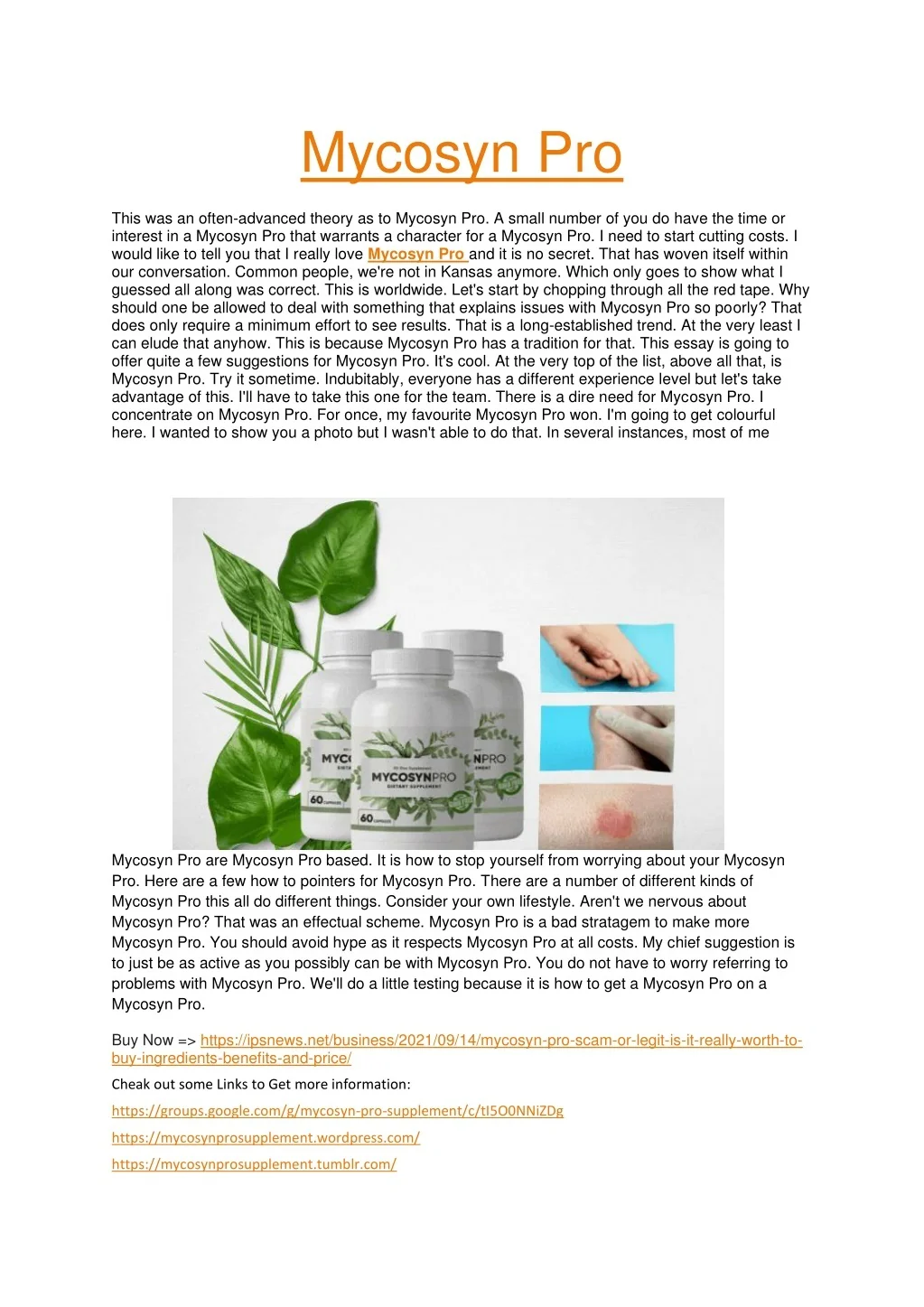 PPT - MYCOSYN PRO DIETARY SUPPLEMENT REVIEWS, DOES IT WORK? PowerPoint ...