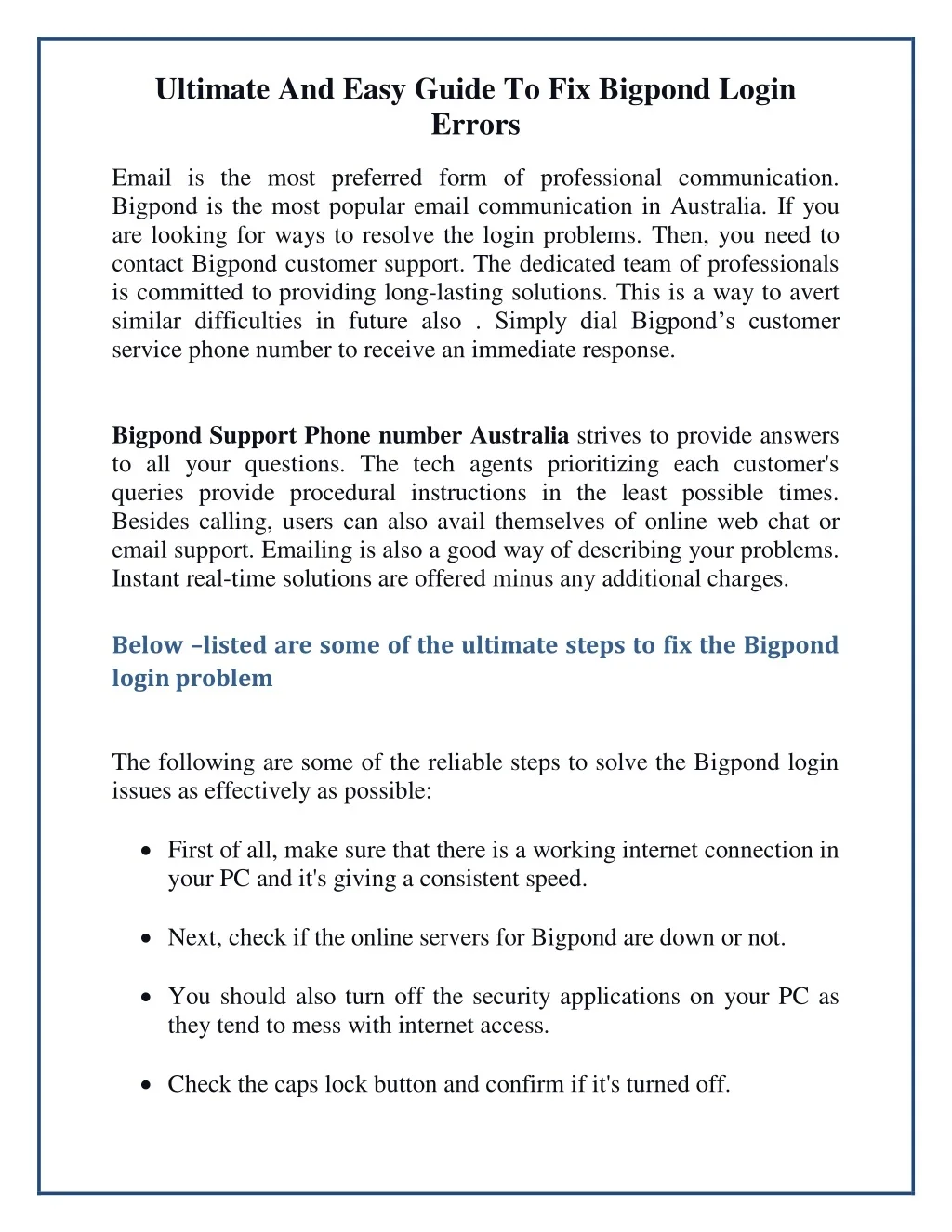 PPT - Ultimate And Easy Guide To Fix Bigpond Login Errors PowerPoint ...