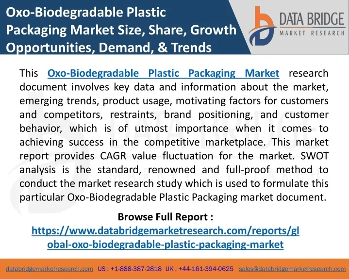 PPT - Oxo-Biodegradable Plastic Packaging Market Global Competitive ...