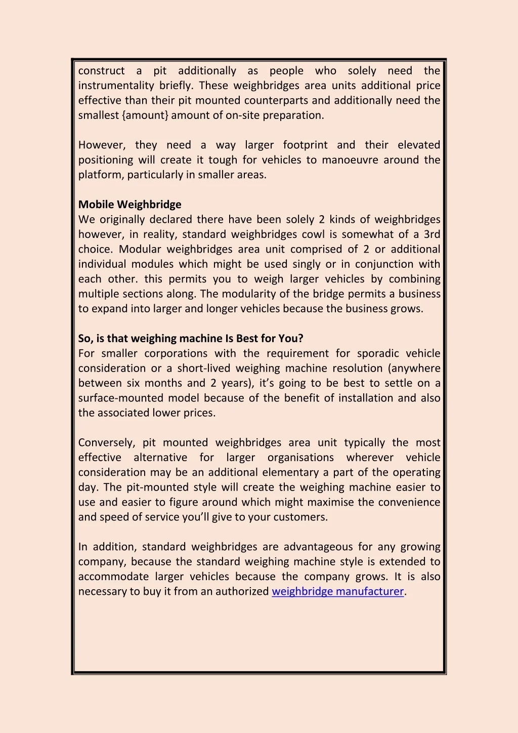 PPT - Which type of Weighbridge (Dharam Kanta) is Best for Your ...