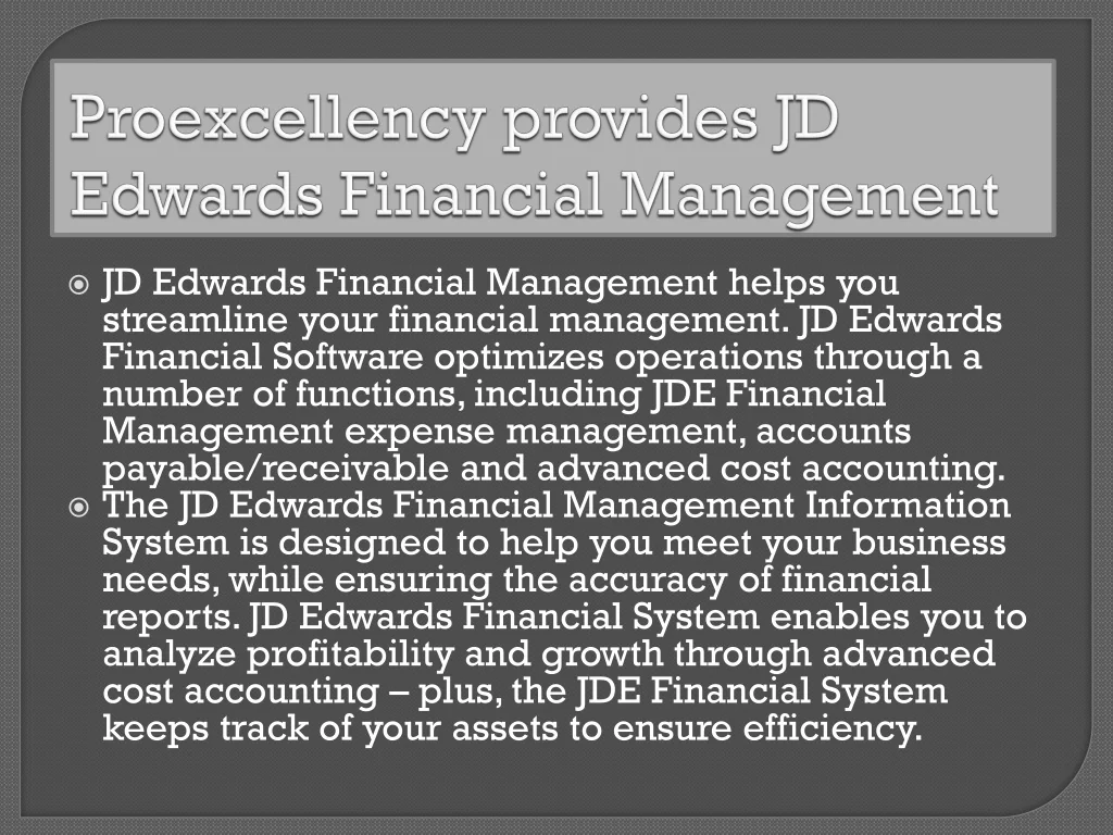 PPT - JDE Financial Management Online & Corporate Training PowerPoint ...