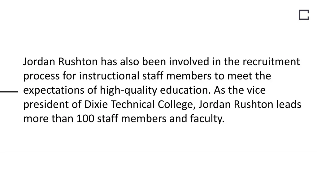 PPT - Jordan Rushton - Dixie Technical College - An Expert Educationist ...