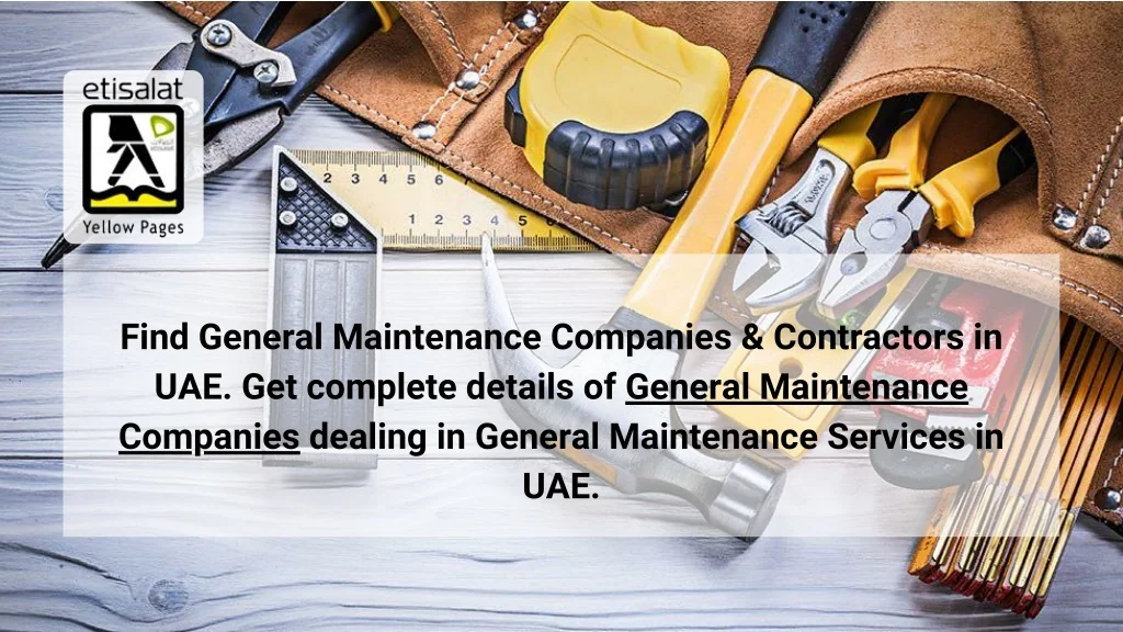 PPT - List of General Maintenance Companies & Contractors in UAE ...