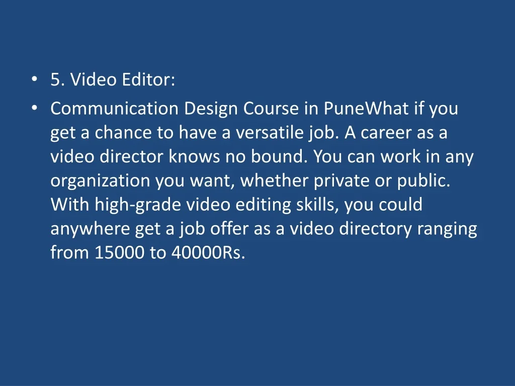 PPT - Career in Communication Design Industry PowerPoint Presentation ...
