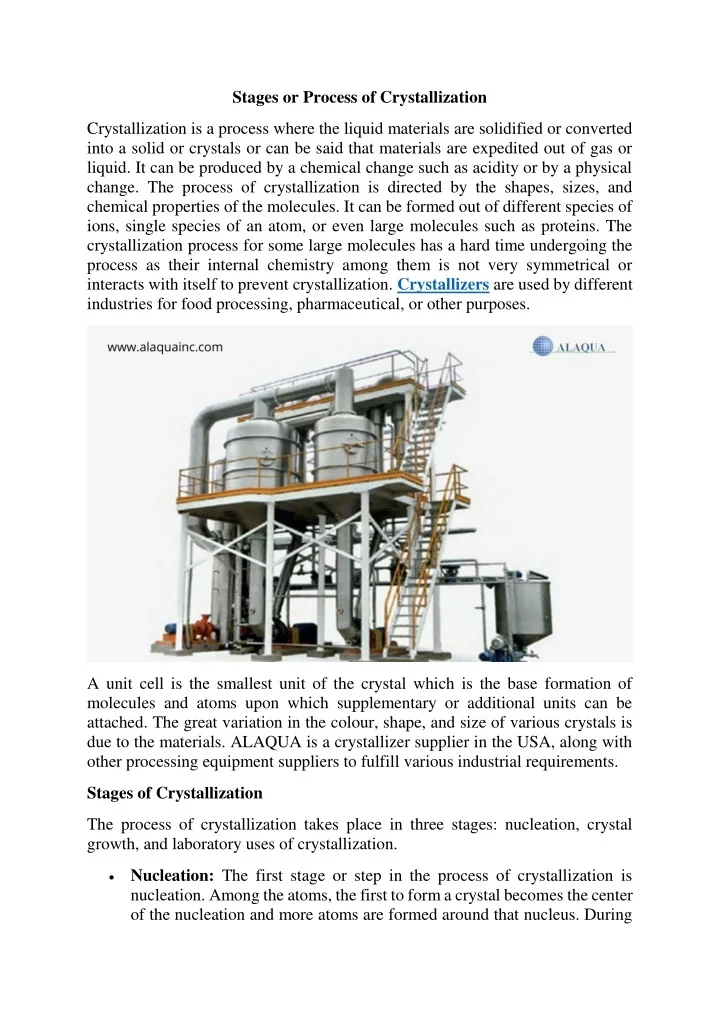 PPT - Stages or Process of Crystallization PowerPoint Presentation ...