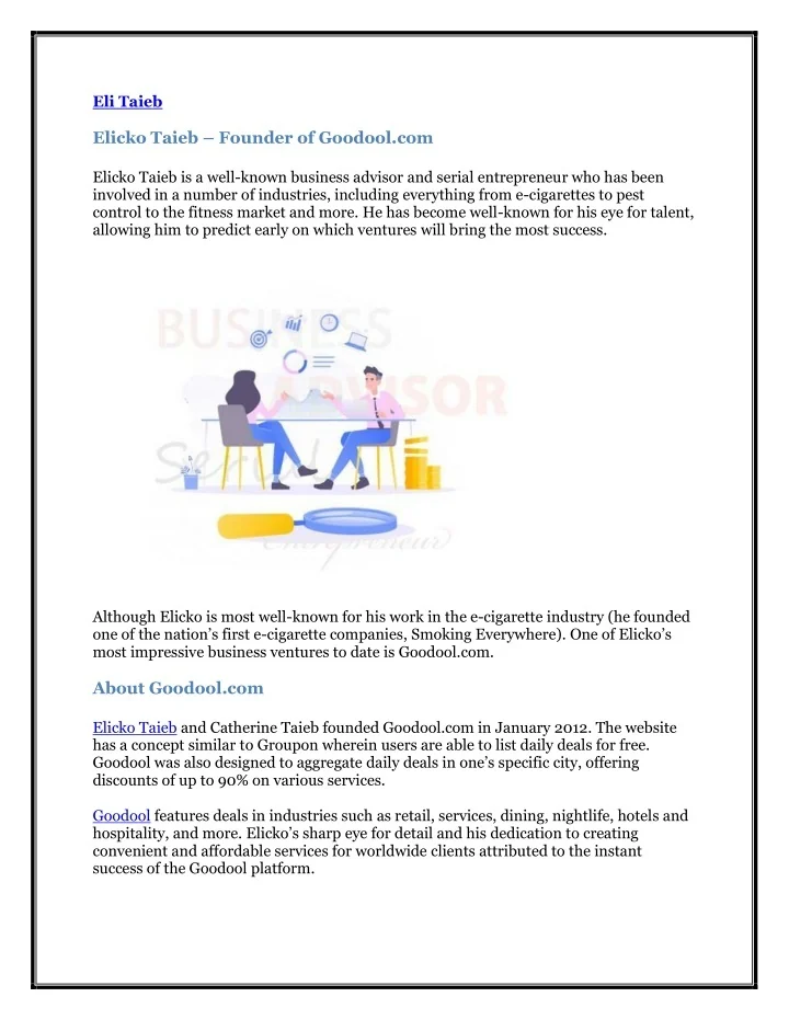 PPT - Eli Taieb PowerPoint Presentation, free download - ID:10899563