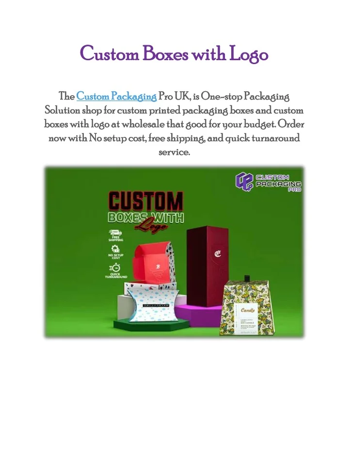 PPT - Custom Boxes with Logo PowerPoint Presentation, free download ...