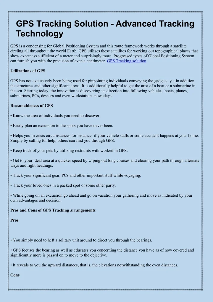 PPT - GPS Tracking Solution - Advanced Tracking Technology PowerPoint ...