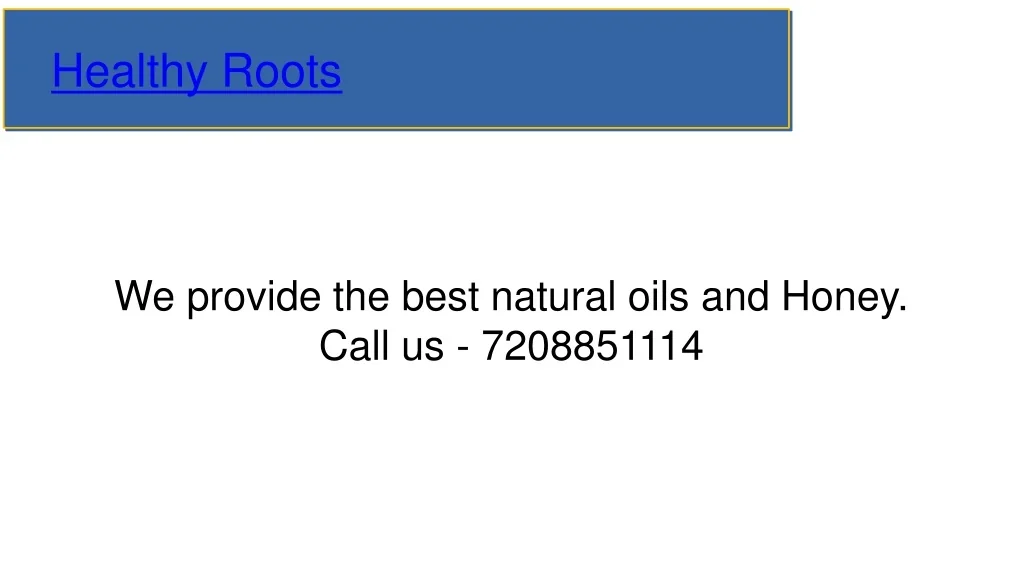PPT - Healthy roots PowerPoint Presentation, free download - ID:10902063
