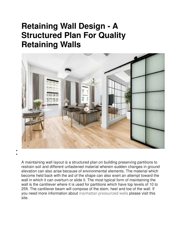 PPT - Retaining Wall Design - A Structured Plan For Quality Retaining ...