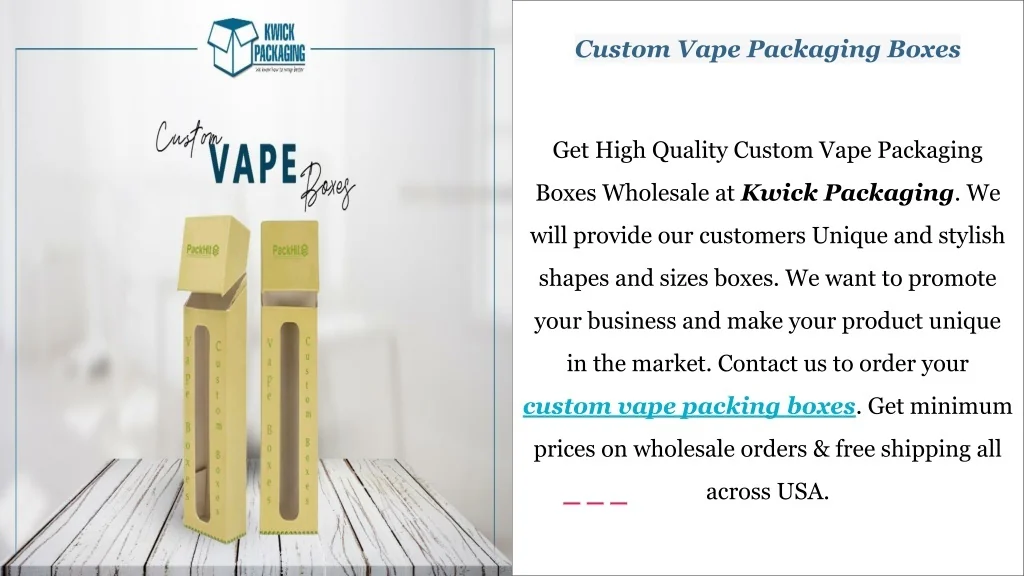 PPT - Custom Vape Cartridge Packaging Boxes Wholesale PowerPoint ...