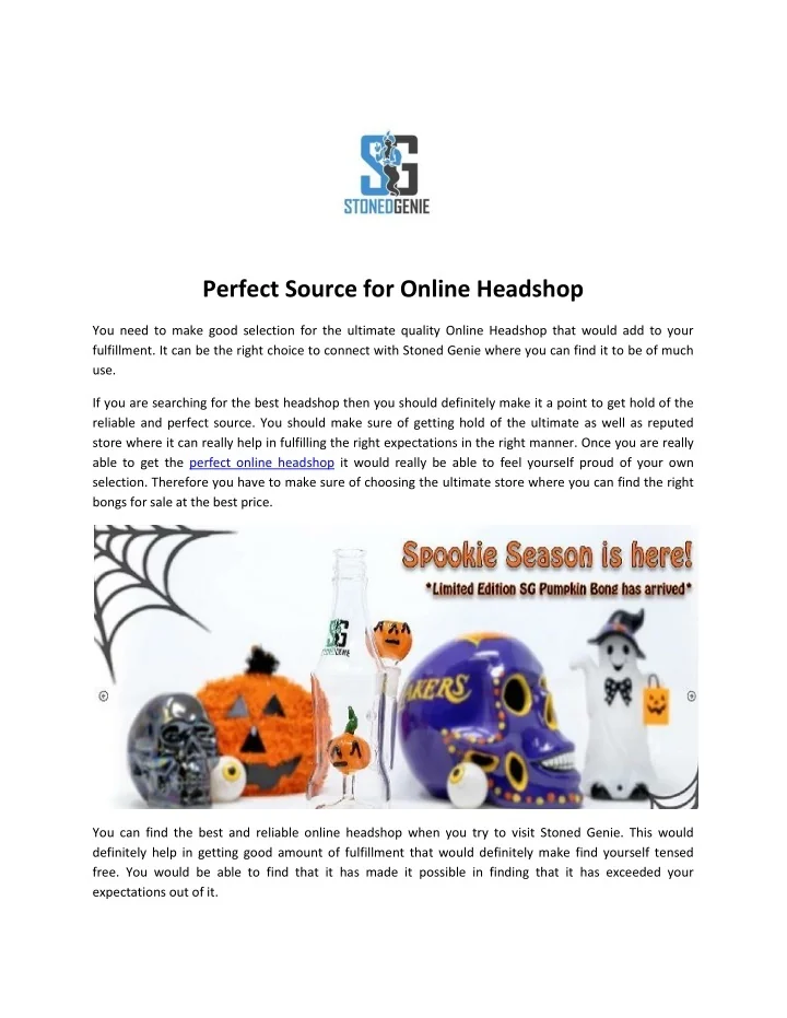 PPT - Perfect Source for Online Headshop PowerPoint Presentation, free ...
