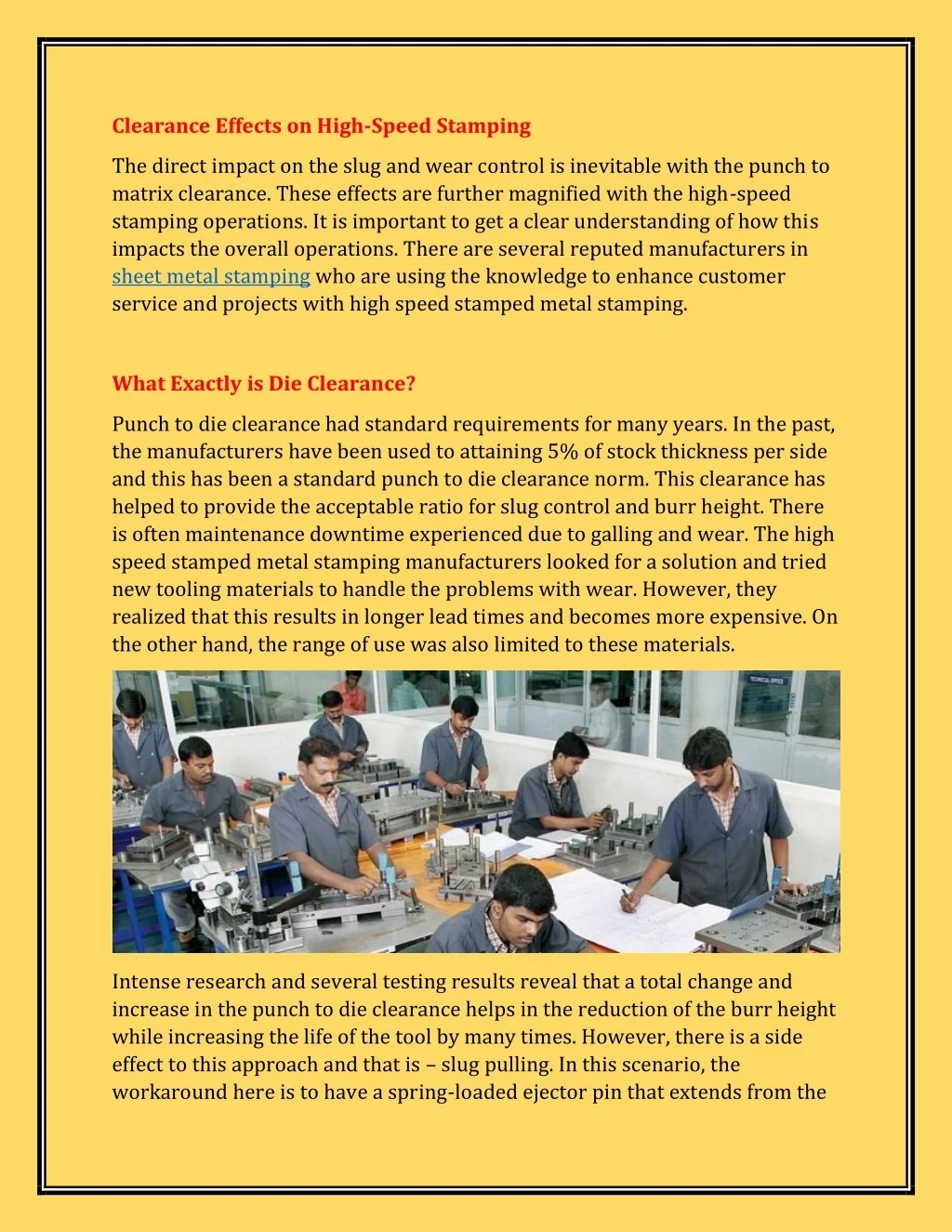PPT - High Speed Stamped Metal Stamping Parts and its Benefits ...