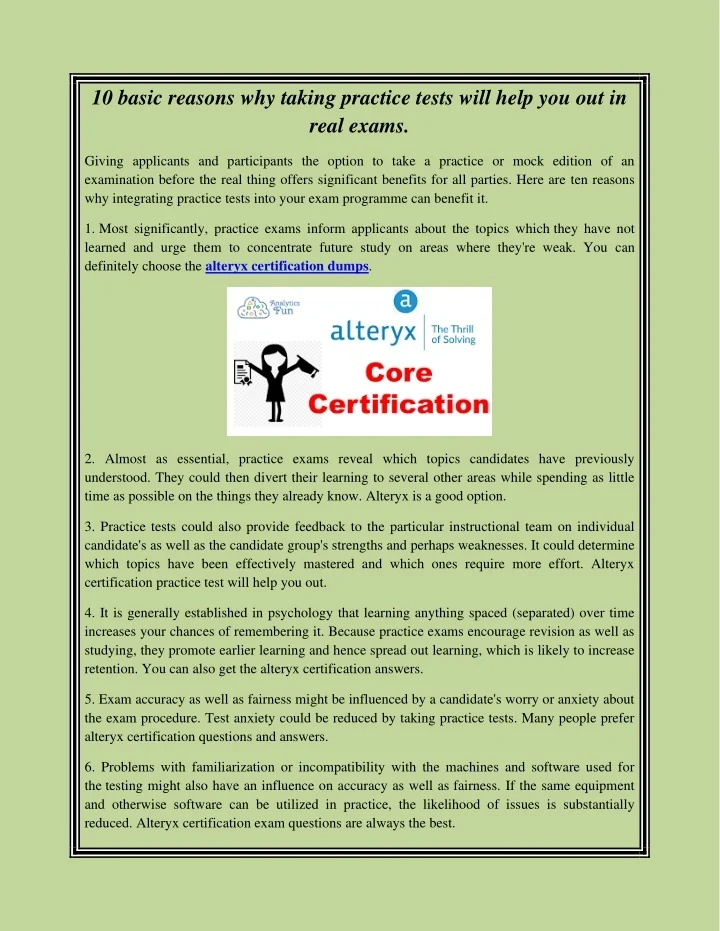 PPT - 10 basic reasons why taking practice tests will help you out in ...