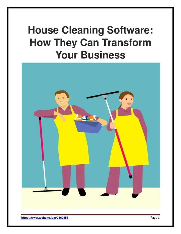 PPT - House Cleaning Software How They Can Transform Your Business ...