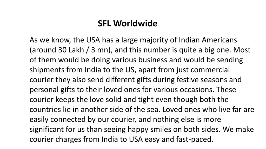 PPT - COURIER CHARGES FROM INDIA TO USA PER KG PowerPoint Presentation ...