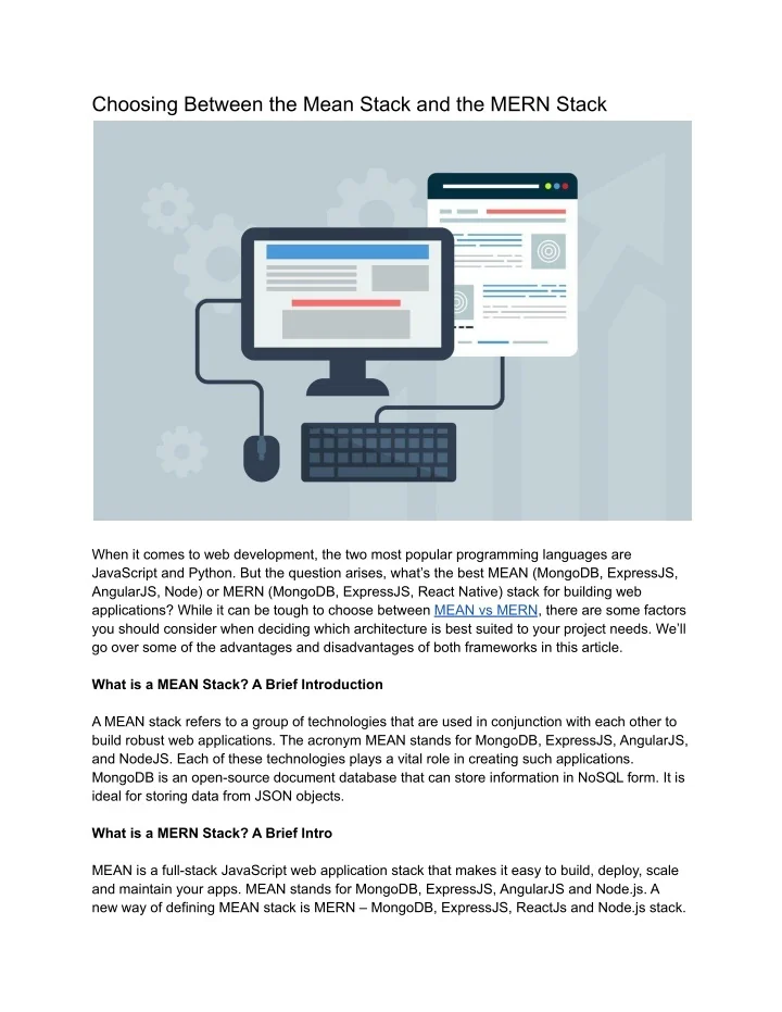 PPT - Choosing Between the Mean Stack and the MERN Stack PowerPoint ...