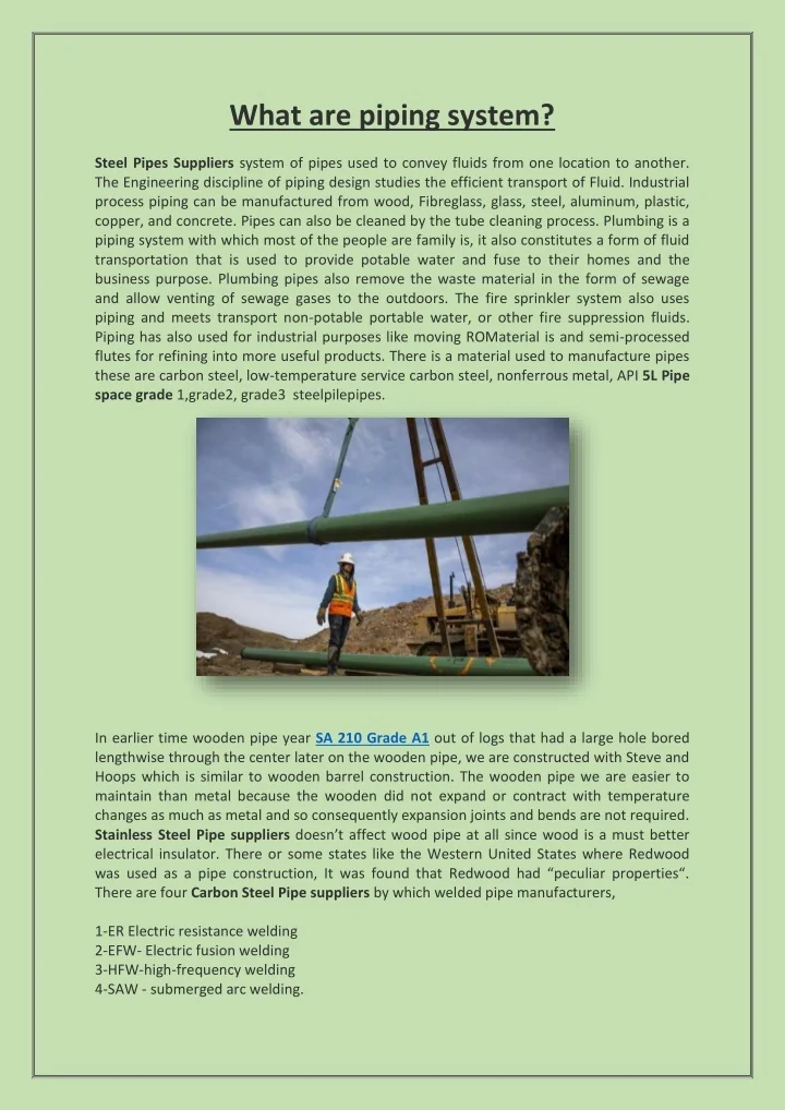 PPT - What are piping system? PowerPoint Presentation, free download ...