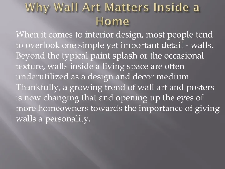 PPT - Wall decor PowerPoint Presentation, free download - ID:10912416